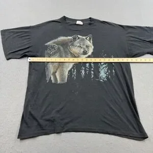 Harlequin Nature Graphics | Shirts | Vintage 9s Wolf Tshirt Mens Xl ...